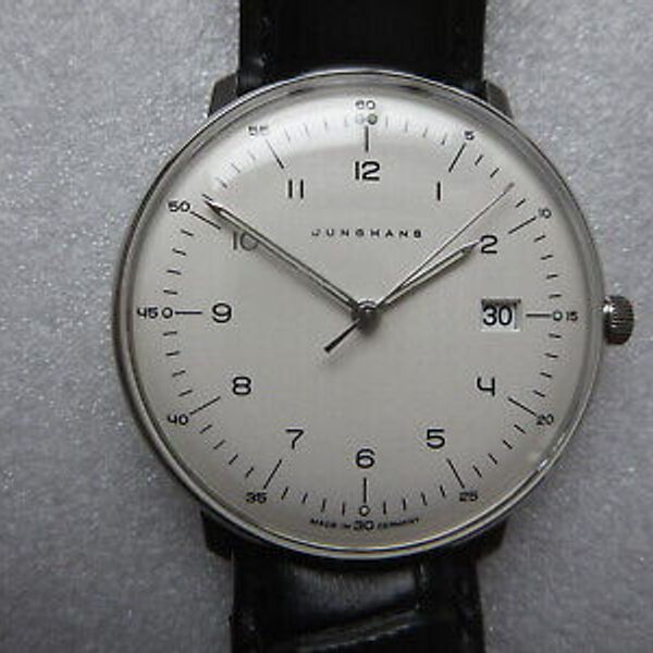 Junghans Max Bill Watch 38mm 041.4461.00 made in Germany w/Box& Papers ...