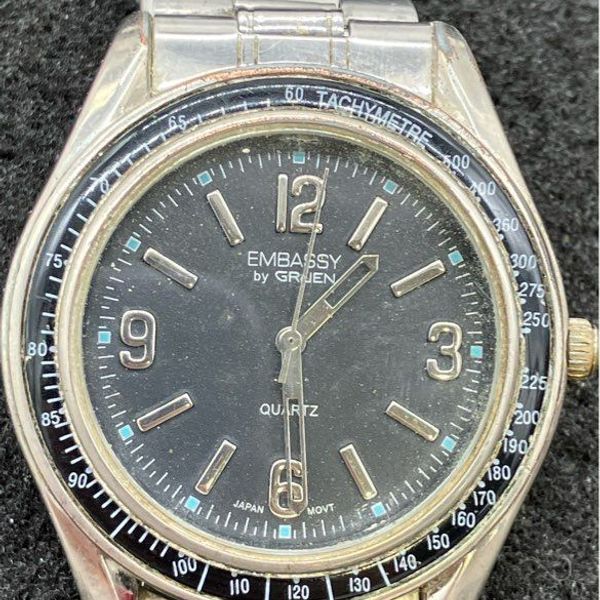 Embassy By Gruen Men's Wrist Watch Untested Stainless Steel ...