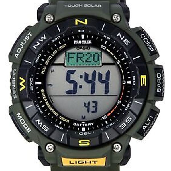 Casio PRO TREK Digital Green Digital Compass Alarm Timer PRG3403 100M ...