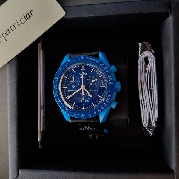 Swatch Mission To Neptune - Bioceramic Speedmaster Moonswatch ...