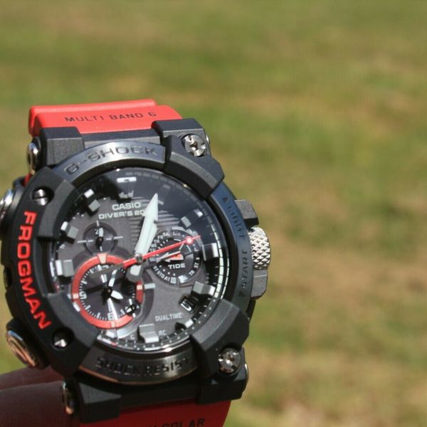 Casio GWFA1000-1A4 Red- G-Shock 'DIVER' Solar, Tide, Dive Log, Surface ...