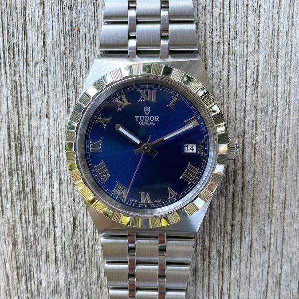2022 Tudor 28500 Royal Date 38mm Blue Roman Dial Box & Papers MINT Full ...