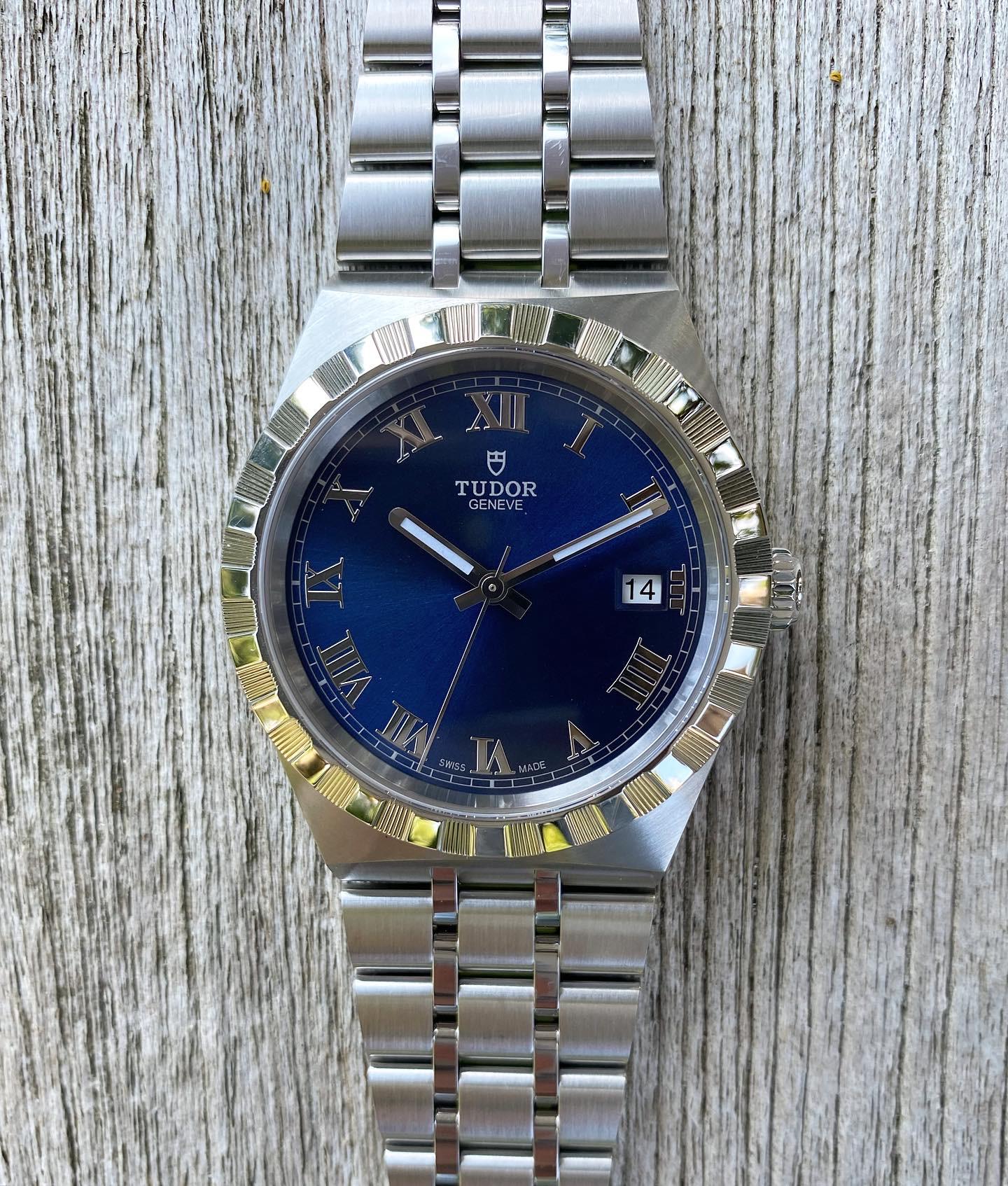 2022 Tudor 28500 Royal Date 38mm Blue Roman Dial Box & Papers MINT Full ...