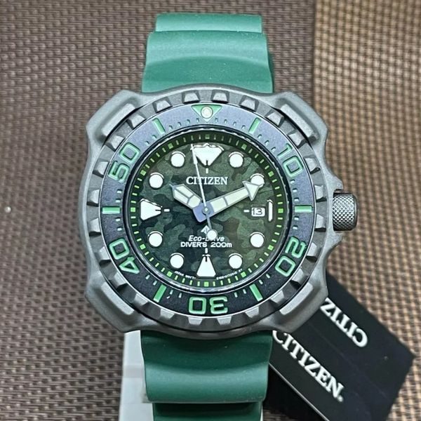 *Lowest Price*Citizen Promaster Men's Eco-Drive Super Titanium Green ...