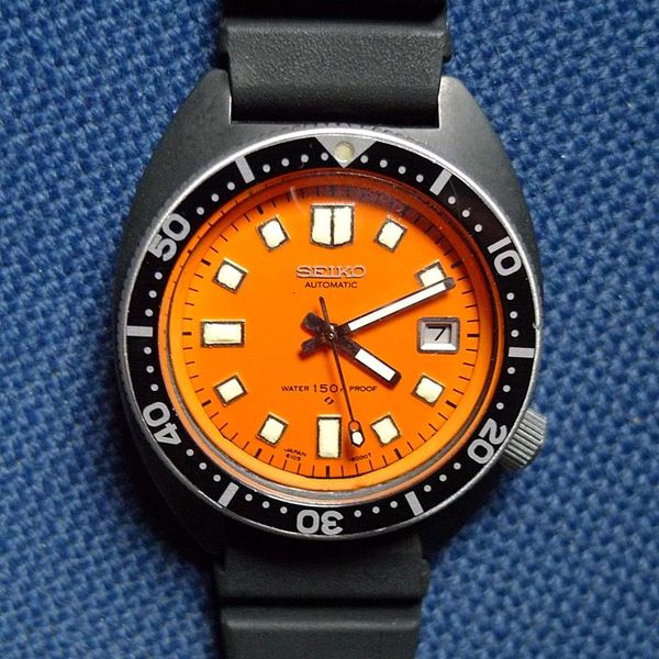 FS: Seiko 6105-8000 mod. redialed orange | WatchCharts