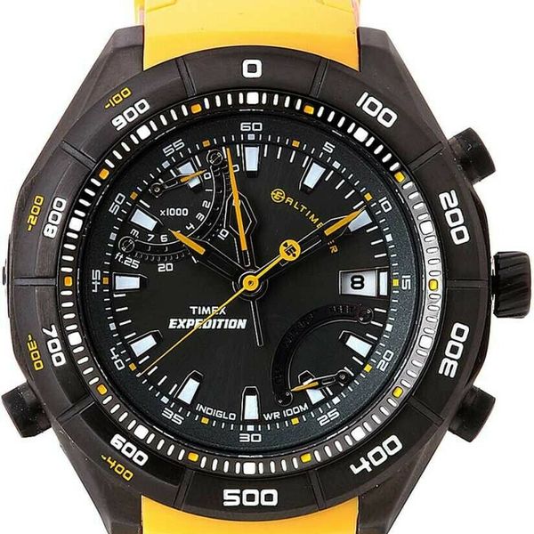 Timex T49796 Expedition Altimeter Analog Watch (Men and Women) Yellow ...