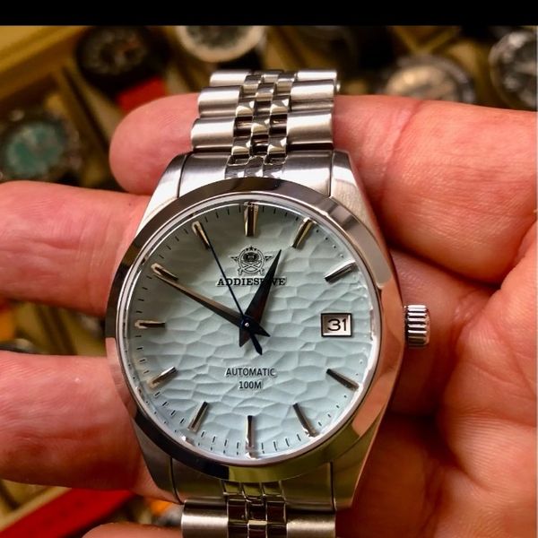 Addiesdive Blue Waves Ripple dial Grand Seiko Homage | WatchCharts ...