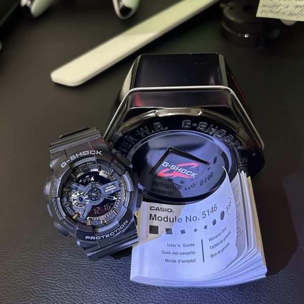 Casio G-Shock WR20BAR Analog Digital Watch GA110 Black New Battery BOX ...