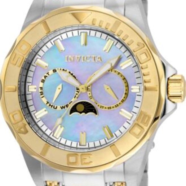 Invicta 24995 Sea Wizard Day Date AM/PM Mesh Bracelet Two-tone Mens ...