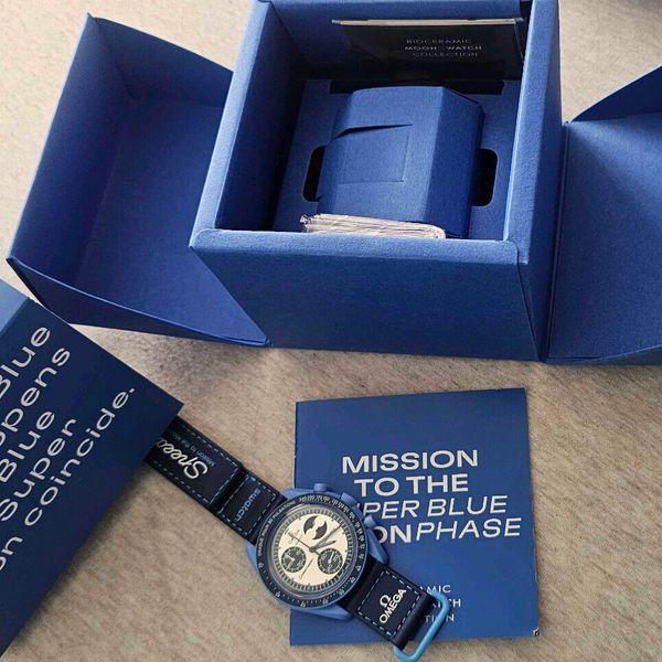 Omega x Swatch Mission To The Super Blue Moonphase MoonSwatch watch ...