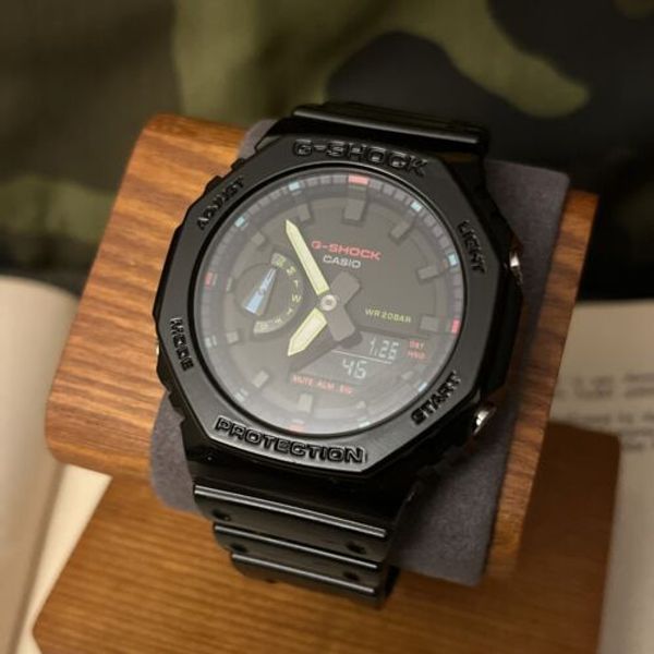 Casio G-SHOCK GA2100RGB-1A Men's Octo Slim Casi-Oak Virtual Rainbow ...