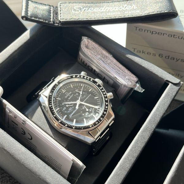 Omega X Swatch Speedmaster Moonswatch Style Custom Metal Mod Watch ...