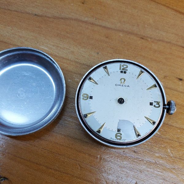 Omega 1950s winding w. watch movement caliber 283 center seconds with ...
