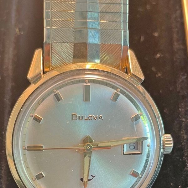 1971 VINTAGE BULOVA SEA KING MEN'S WRISTWATCH 10K GOLD RGP CASE - RUNS ...