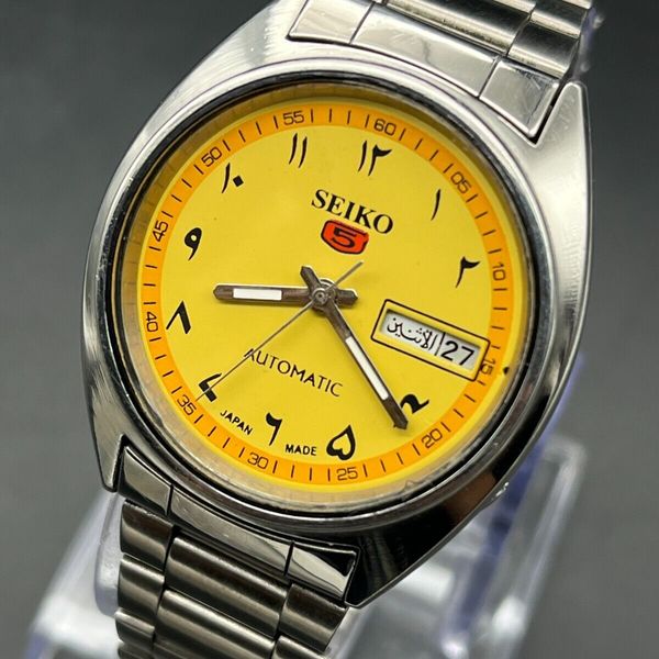 Beautiful Seiko 5 automatic arabic dial gents wrist watch PERFECT ...