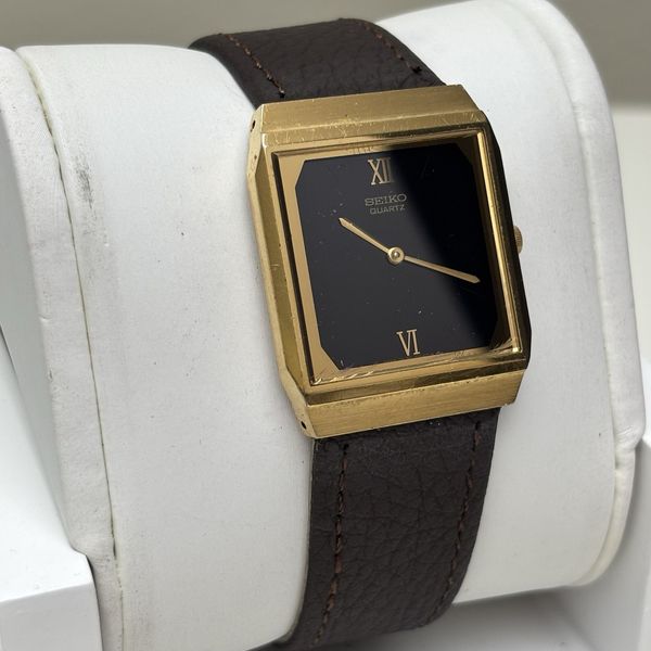 Neo Vintage SEIKO Tank 7430-5280 Men's 27mm Quartz Watch Gold Tone ...