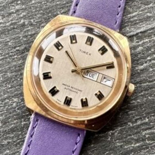 VINTAGE TIMEX VISCOUNT DAY DATE MEN WRISTWATCH REF:46960 CIRCA:1973â s ...