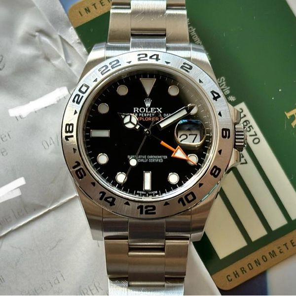 Rolex Explorer II 42mm | 216570 with Card & Receipt | WatchCharts ...