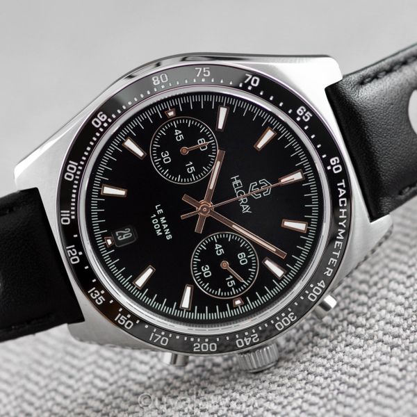 [WTS] Helgray Le Mans Classic Silver / Black Meca-Quartz Chronograph ...