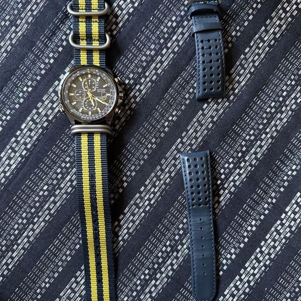 Citizen Eco-Drive Blue Angels Chronograph Watch, Used, Includes Extra ...