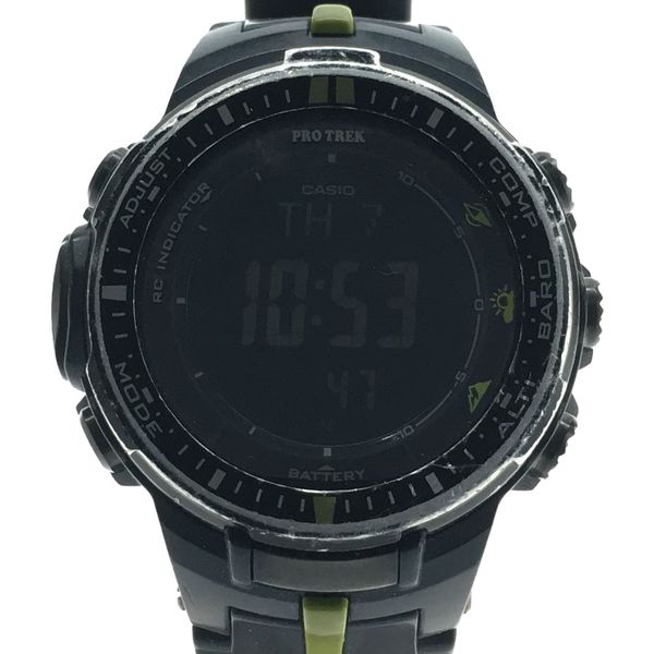 [Used] CASIO Solar Watch / PRO TREK / Digital / BLK [Clothing ...