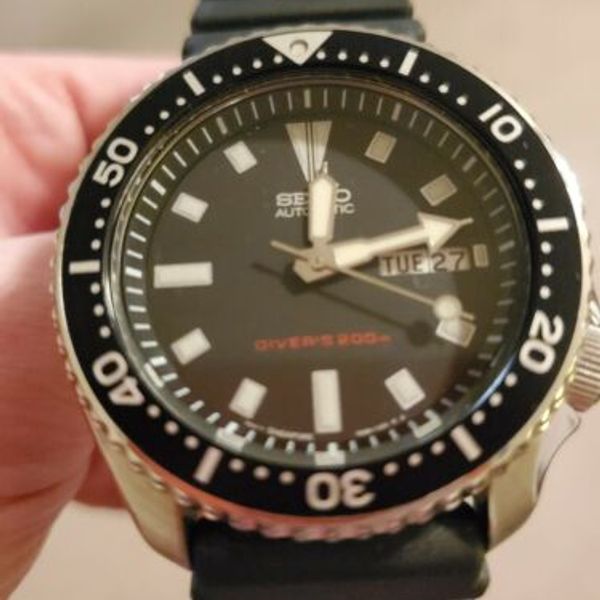 Seiko SKX173 Diver's 200m Men's w/Black Dial Day-Date Automatic ...