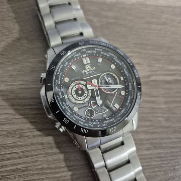 Mens Casio Edifice Wave Ceptor Solar Powered Multi Function Chronograph ...