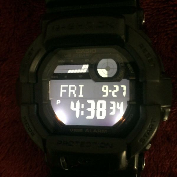 Casio 3403 GD-350 G-Shock, Water Resistant Black Mens Watch Vibe Alarm ...