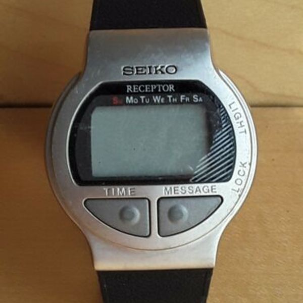 VTG 90S 90S SEIKO Receptor PAGER gps MESSAGE Digital Watch Satellite ...