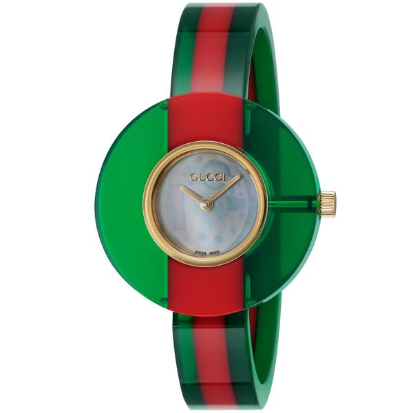 Gucci watch VINTAGE WEB PLEXIGLAS WATCH YA143403 Multicolor parallel ...