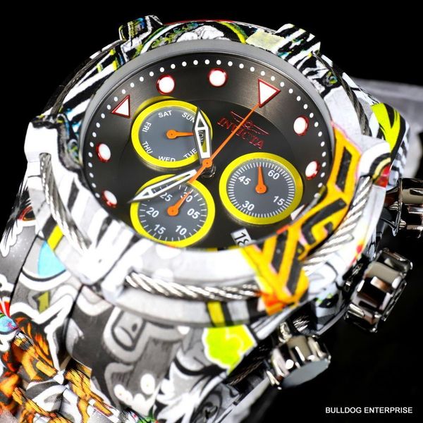 Invicta Bolt Zeus Graffiti Hydroplated Steel Black Chronograph 52mm Watch New | WatchCharts ...