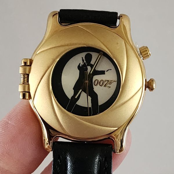 1997 Gold James Bond 007 Fossil Watch Limited Edition #659/1000 New Old ...