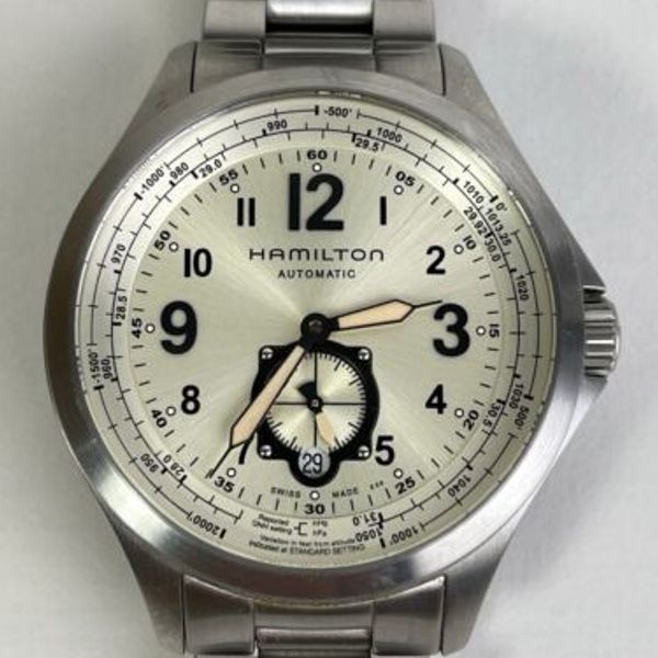 Hamilton Khaki Aviation QNE Automatic 27 Jewels All Stainless Steel ...