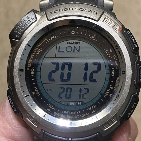 Casio PAW-1300T Solar Pathfinder with Titanium Band - Vintage, Rare and ...