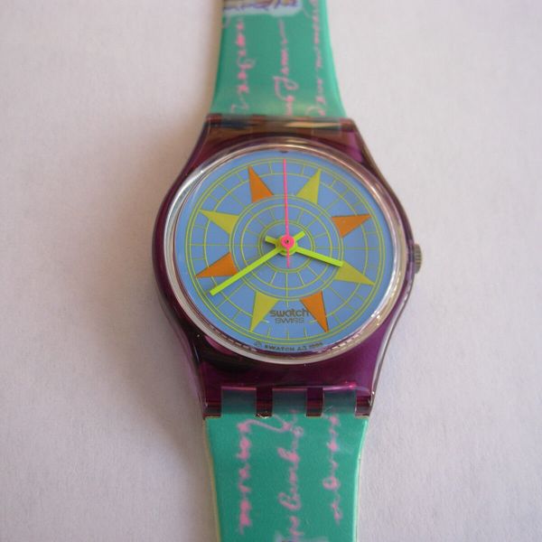SWATCH LADY COMPASS - LV100 - 1991 - CRISTOFORO COLOMBO - New + pila ...