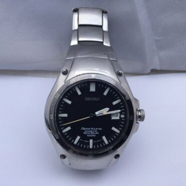 Gents Seiko Sportura Kinetic Auto Relay Divers 5J22-0D30 Watch - 100m | WatchCharts Marketplace