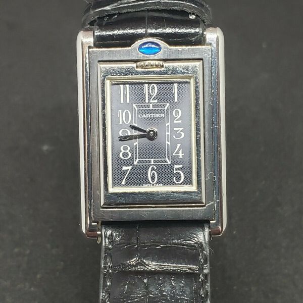 Ladies Cartier Basculante Reverso Reversible Steel Watch Runs Great NO ...