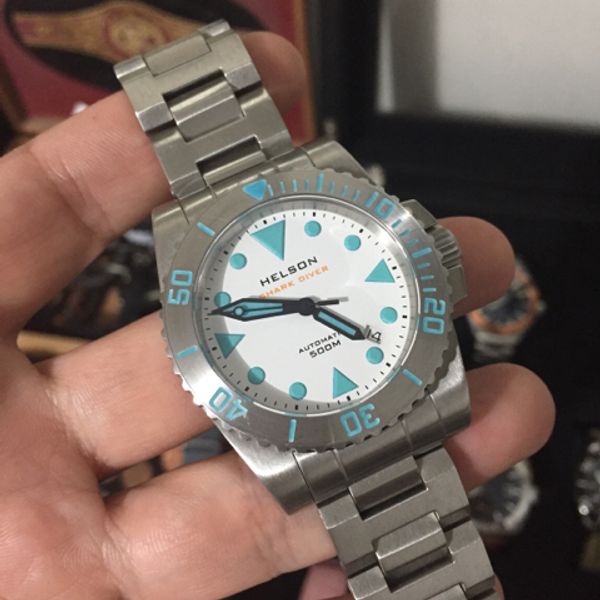 FS Helson Shark Diver White Dial - 40mm | WatchCharts Marketplace