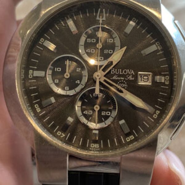Men’s Waterproof BULOVA QUARTZ WATCH C875407 Stainless Steel Great ...