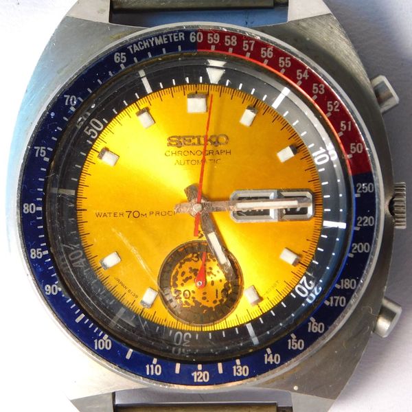 Vintage Seiko 6139 6000 Pepsi Pogue Chronograph Speed Timer Automatic ...