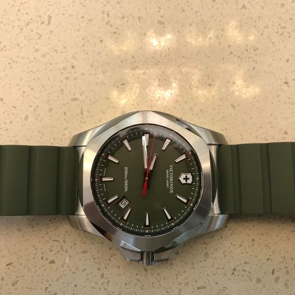 Victorinox INOX Green Dial Green strap new condition | WatchCharts