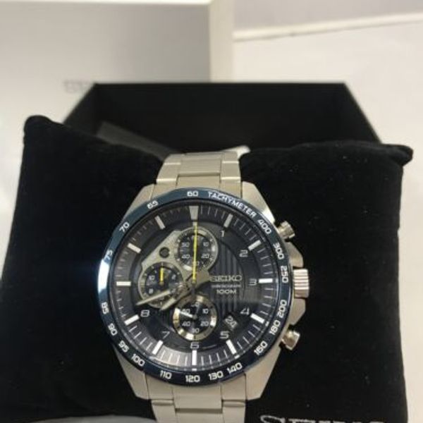SEIKO Stainless Steel ESSENTIALS Chronograph Men's Watch - SSB321 MSRP ...
