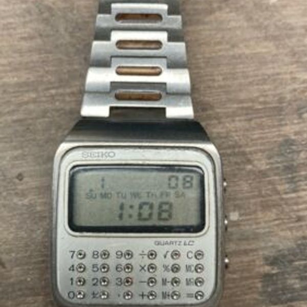 VINTAGE SEIKO C153-5007 FIRST SEIKO CALCULATOR CHROMO QUARTZ LC WATCH ...