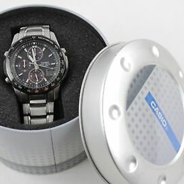 Gents CASIO Wave Ceptor WR100M Solar Powered WRISTWATCH Working ...