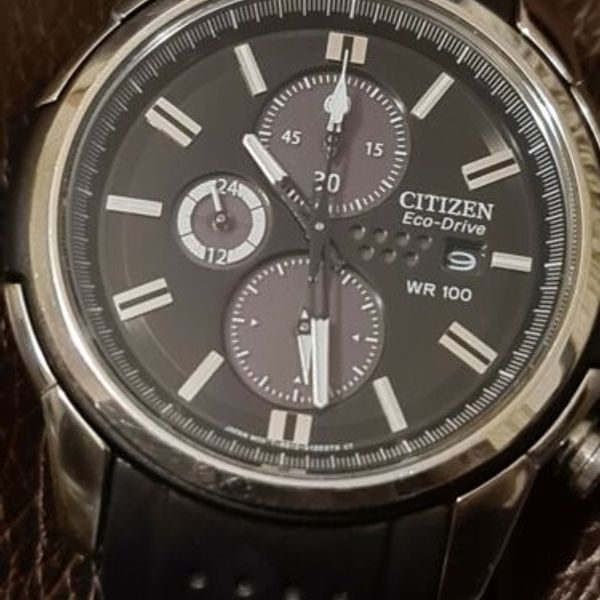 Citizen Eco-Drive B612-S082773 Chronograph SS Rubber Band CA0420-07E ...