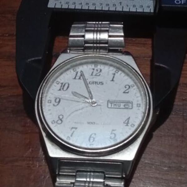 Lotus by Seiko V743-0A10 White Dial, Silver Tone Men's Quartz Watch ...