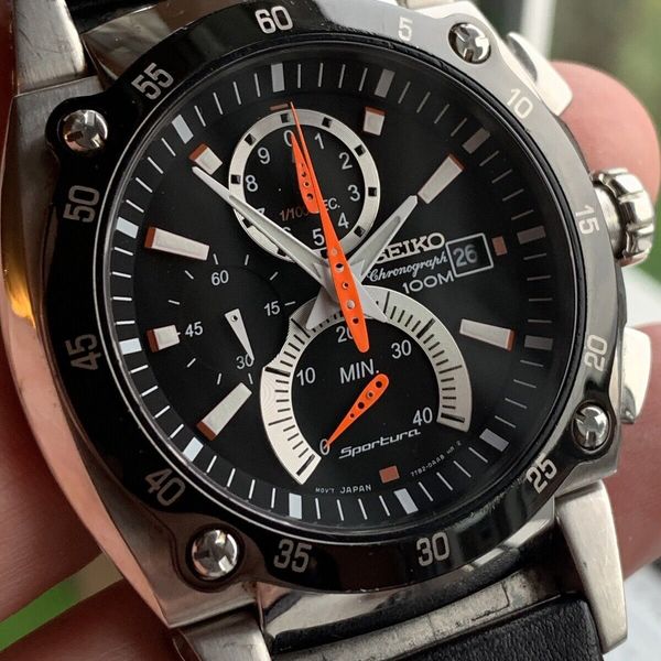 MENS SEIKO SPC001P1 SPORTURA CHRONOGRAPH UNIQUE RARE CASE FULL SET NEW ...