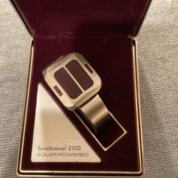 Rare Vintage Original Riehl Synchonar 2100 Solar Powered LED Watch With ...