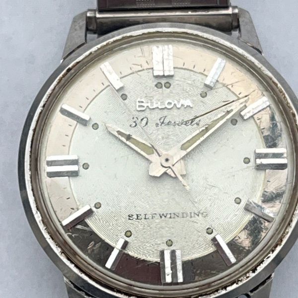 VINTAGE 1968 BULOVA 30 JEWEL SELF WINDING WATCH RARE DIAL WORKING ...