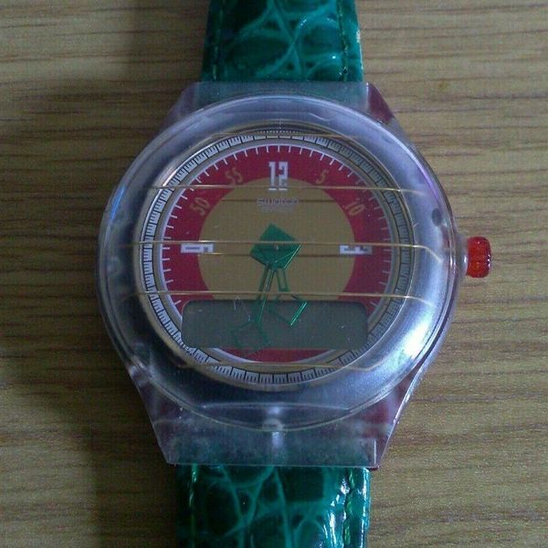 BT Swatch The Beep Green Wrist Watch and Pager Untested | WatchCharts